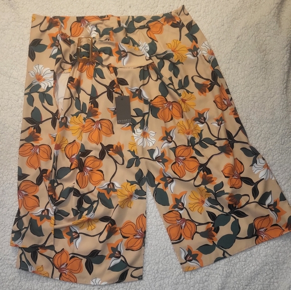 Eloquii | Skirts | Elloquii Mock Wrap Floral Printed Skirt Tortoise ...